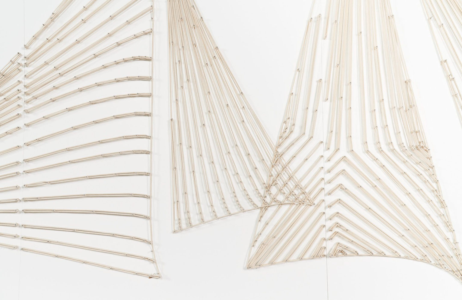 abstracted sail string art | large scale | Ink + Indigo