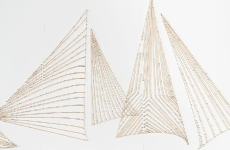 abstracted sail string art | large scale | Ink + Indigo