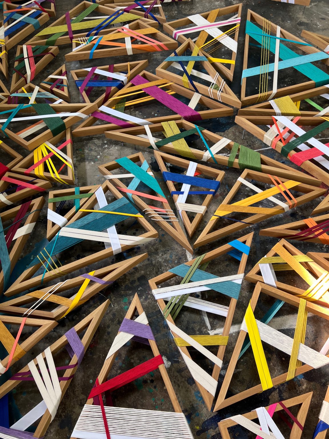 Open Form String Art Installation 1 | Ink + Indigo