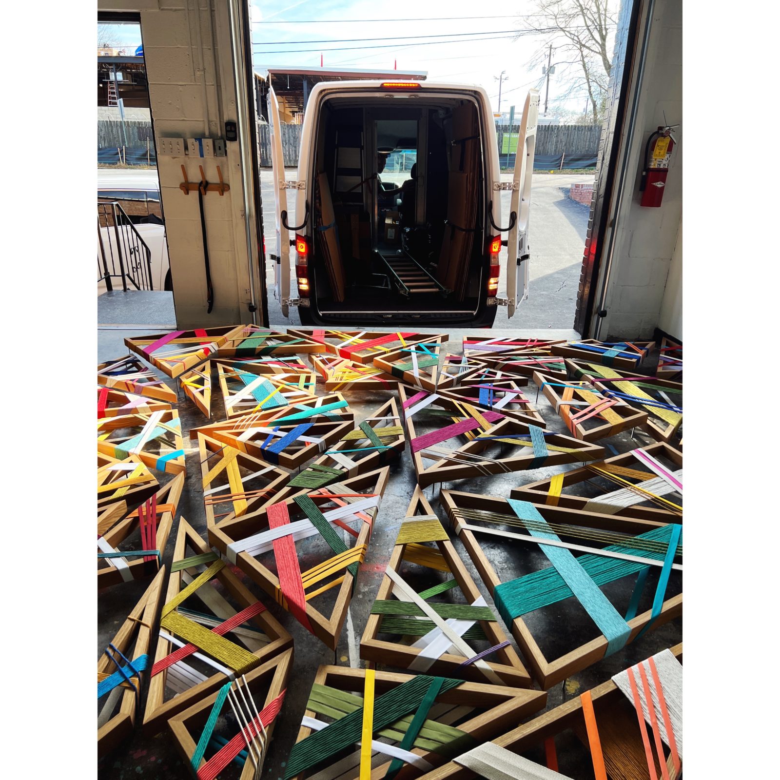 Open Form String Art Installation 1 | Ink + Indigo