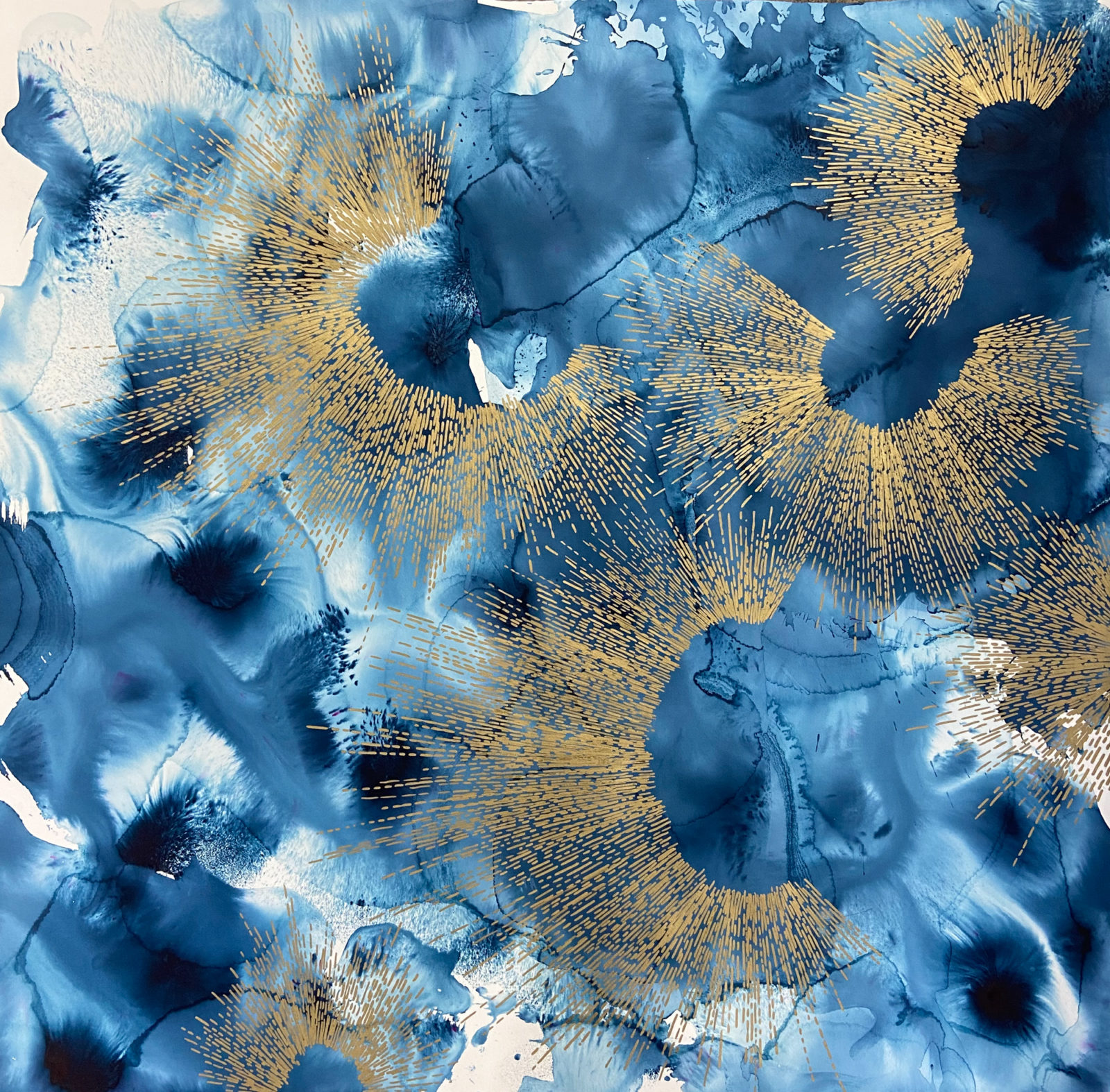 Two Dimensional – Indigo and Metallic Ink | Ink + Indigo